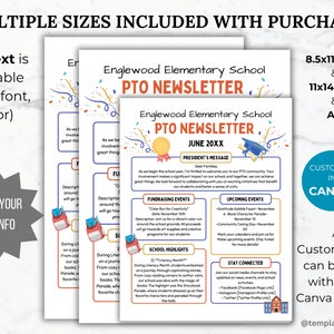 June PTA Newsletter Flyer Printable PTO School Newsletter Flyer ...