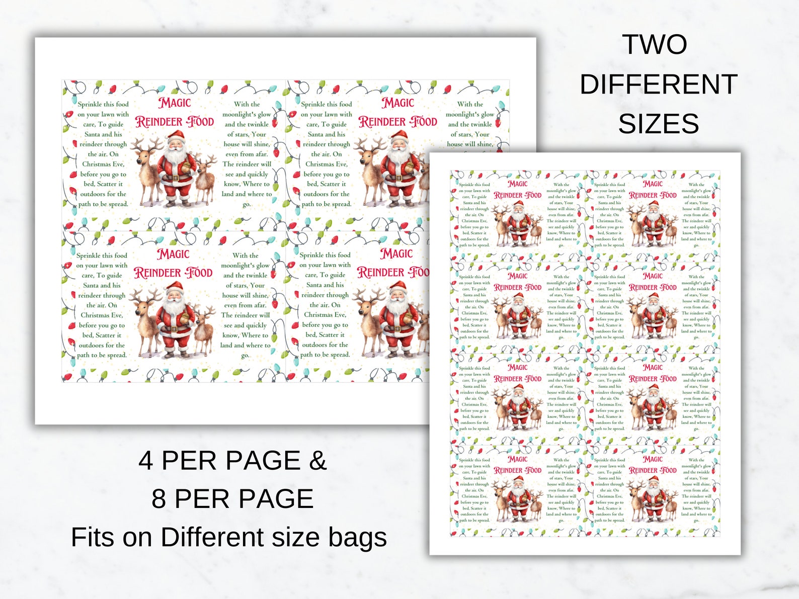 Magic Reindeer Food Printable Christmas Tradition Kid Activity ...