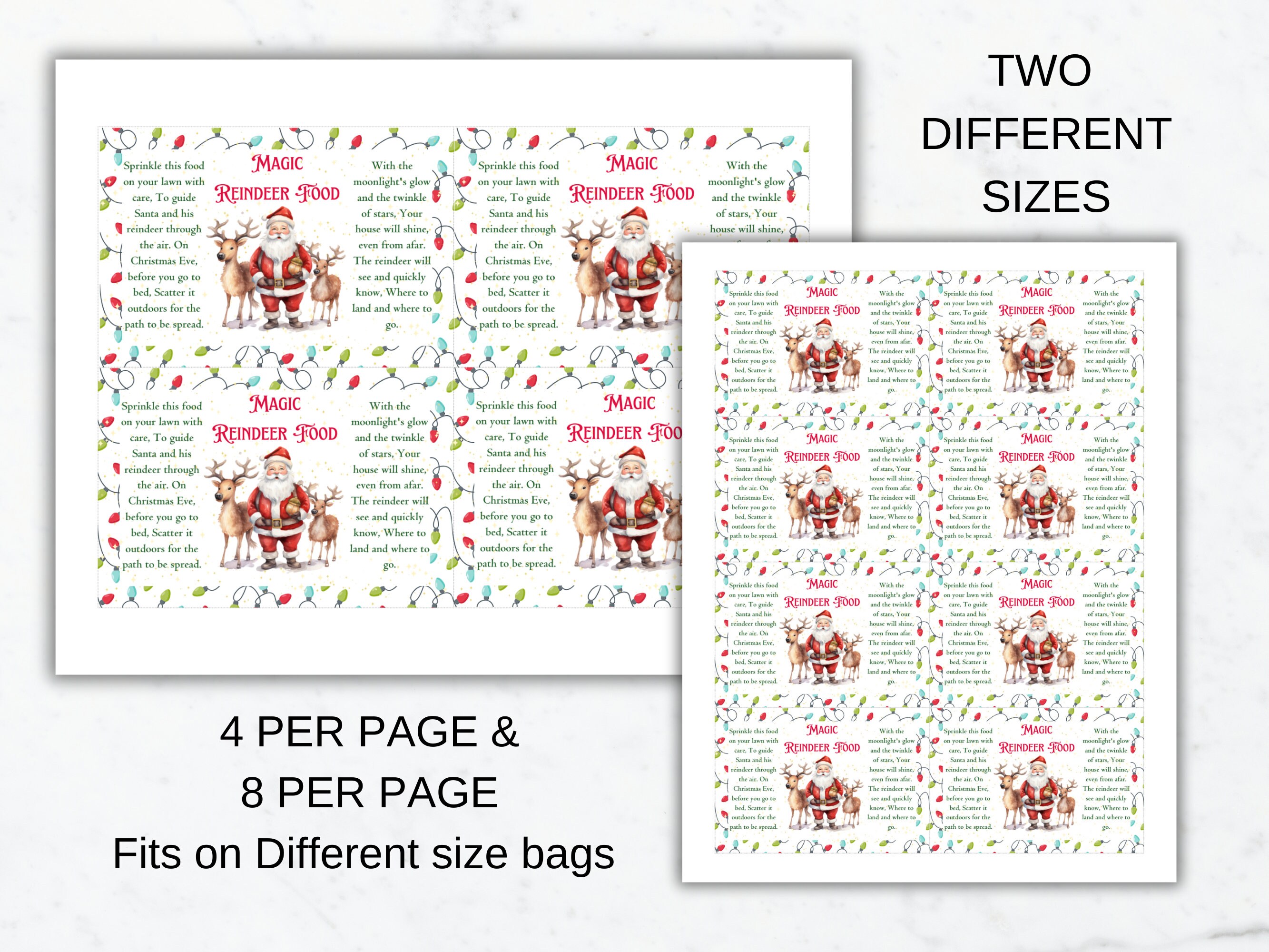Magic Reindeer Food Printable Christmas Tradition Kid Activity ...