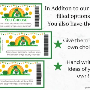 St Patrick Day Kid Coupon Book Gift From Leprechaun Trap Award Coupon ...