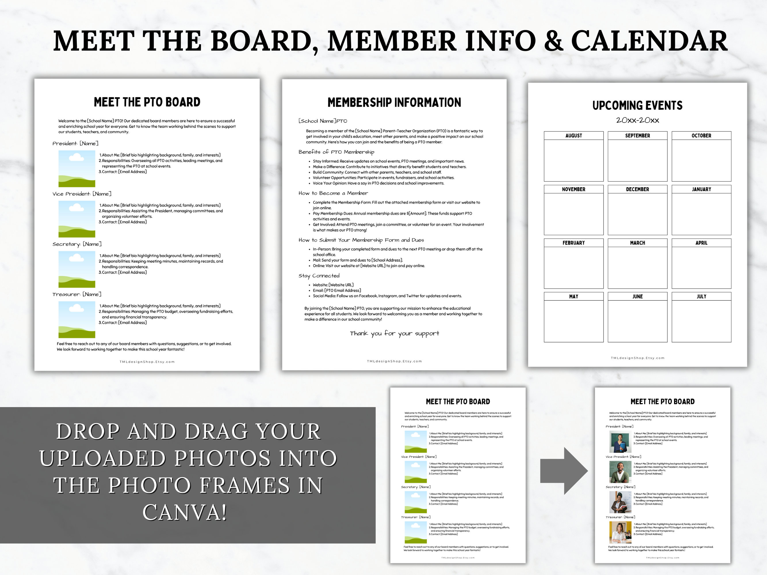 PTA Welcome Packet Template Bundle PTO New Member Binder Sheets PTA ...
