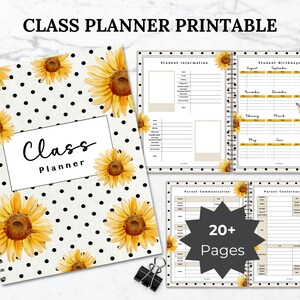 Class Planner Printable Teacher Organization Planner Classroom Binder ...
