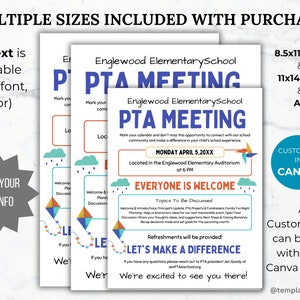 Spring PTA Meeting Flyer Template March Church Flyer Template Pto April ...