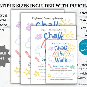 Chalk the Walk Flyer Template Staff Appreciation Event Poster Community ...