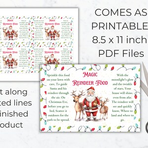 Magic Reindeer Food Printable Christmas Tradition Kid Activity ...