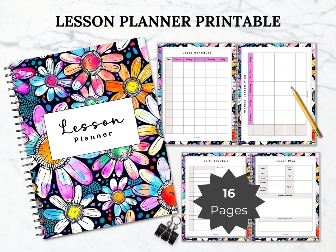 Teacher Lesson Planner Printable Homeschool Lesson Plan Bundle Class ...