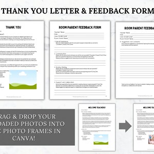 PTA PTO Room Parent Program Teacher Information Packet Template Class ...