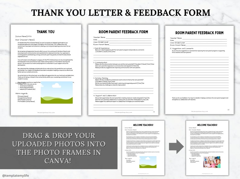 Editable PTO Room Parent Teacher Welcome Packet Template PTA Classroom ...