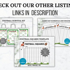 Football Season Planner Template Football Game Schedule Printable ...