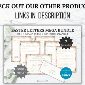 Easter Bunny Certificate for Kid Printable Easter Bunny Gift for Kid ...