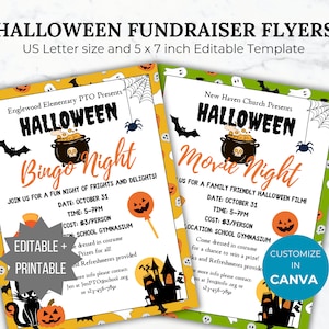 Halloween Bingo Night Flyer Invitation Template Halloween Movie ...