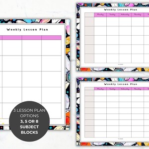 Lesson Planner Printable Teacher Lesson Plan Bundle Class Schedule ...