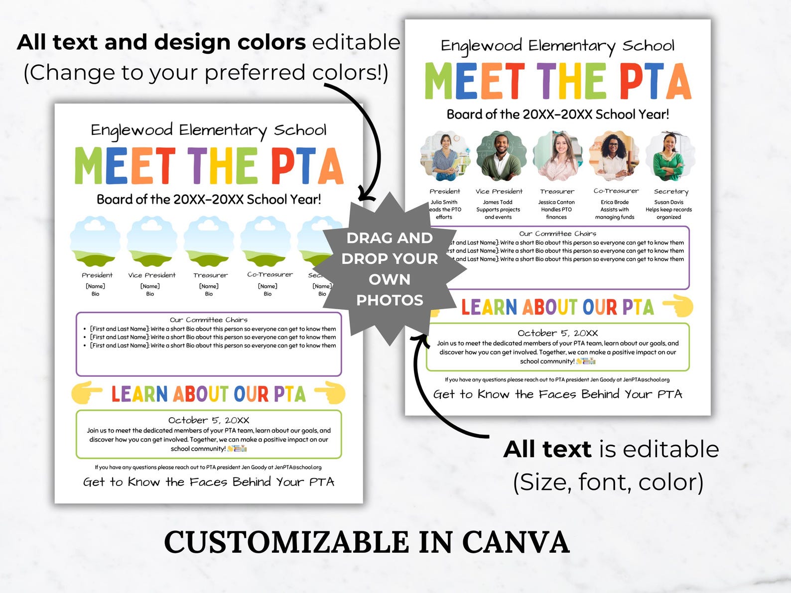 Meet the PTA Flyer Meet the PTO Template Meet the Pto Board Handout ...