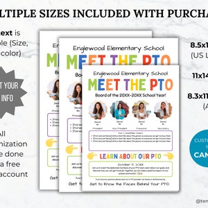 Meet the PTA Flyer Meet the PTO Template Meet the Pto Board Handout ...