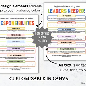 PTA Board Member Flyer PTO Officer Description Template PTA Leader ...