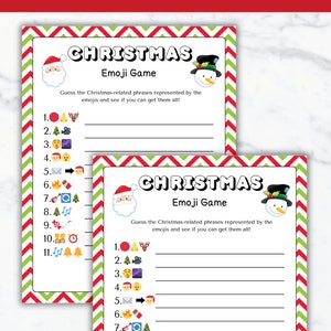Christmas EMOJI Pictionary Game for Kids Christmas Game for Family ...