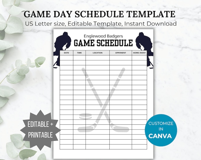 HOCKEY PLANNER for Hockey Mom Dad Manager, and Coach Weekly Monthly ...