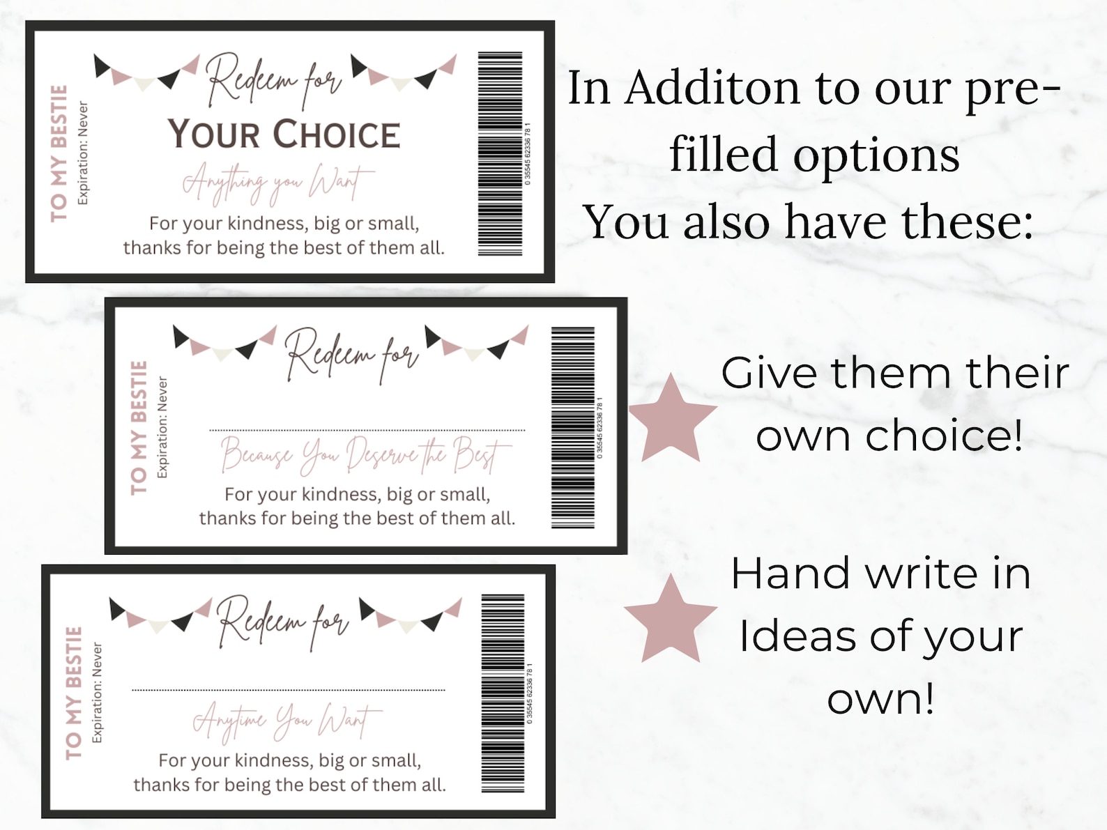 Coupon Book Friend Appreciation Gift for Sister Friendship Anniversary ...