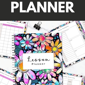 Lesson Planner Printable Teacher Lesson Plan Bundle Class Schedule ...