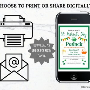 March Potluck Flyer Template Potluck Invitation Flyer Neighborhood ...