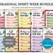 Seasonal Spirit Week Flyer Editable Template Bundle Pta Spirit Week ...