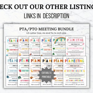 Halloween PTA Meeting Flyer Printable PTO Fall Meeting Flyer Editable ...