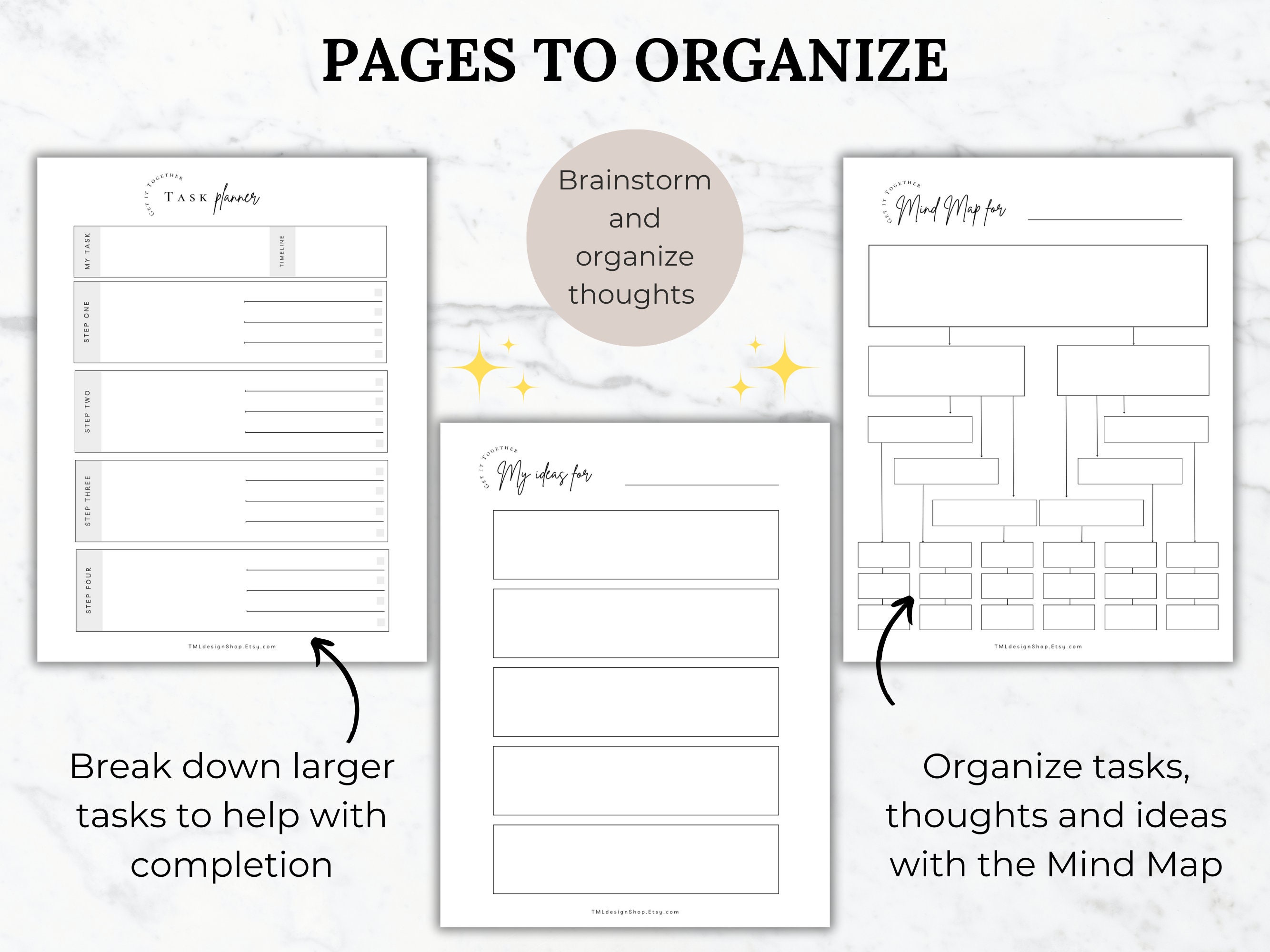 Brain Dump Planner Printable Brain Dump Journal Page Task Tracker Daily ...
