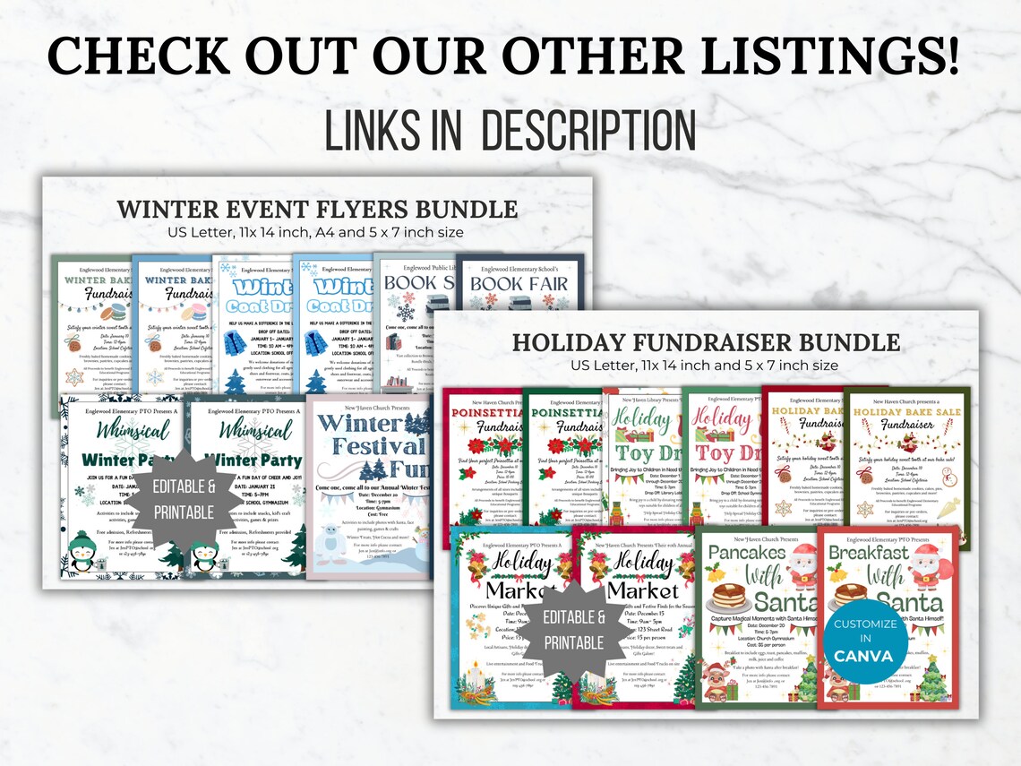 Christmas Book Sale Flyer Template Library Book Sale Flyer Editable ...