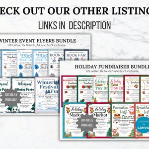 Christmas Book Sale Flyer Template Library Book Sale Flyer Editable ...