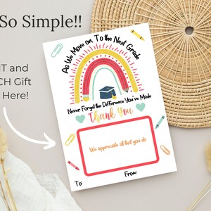 End of Year Teacher Gift Card Holder Printable Teacher Appreciation ...