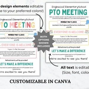 Easter PTA Meeting Flyer Template Spring Church Flyer Template Pto May ...