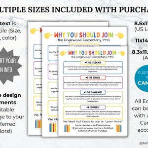 Why Join PTA Flyer Why Join PTO Flyer Editable Pto Template Pta ...