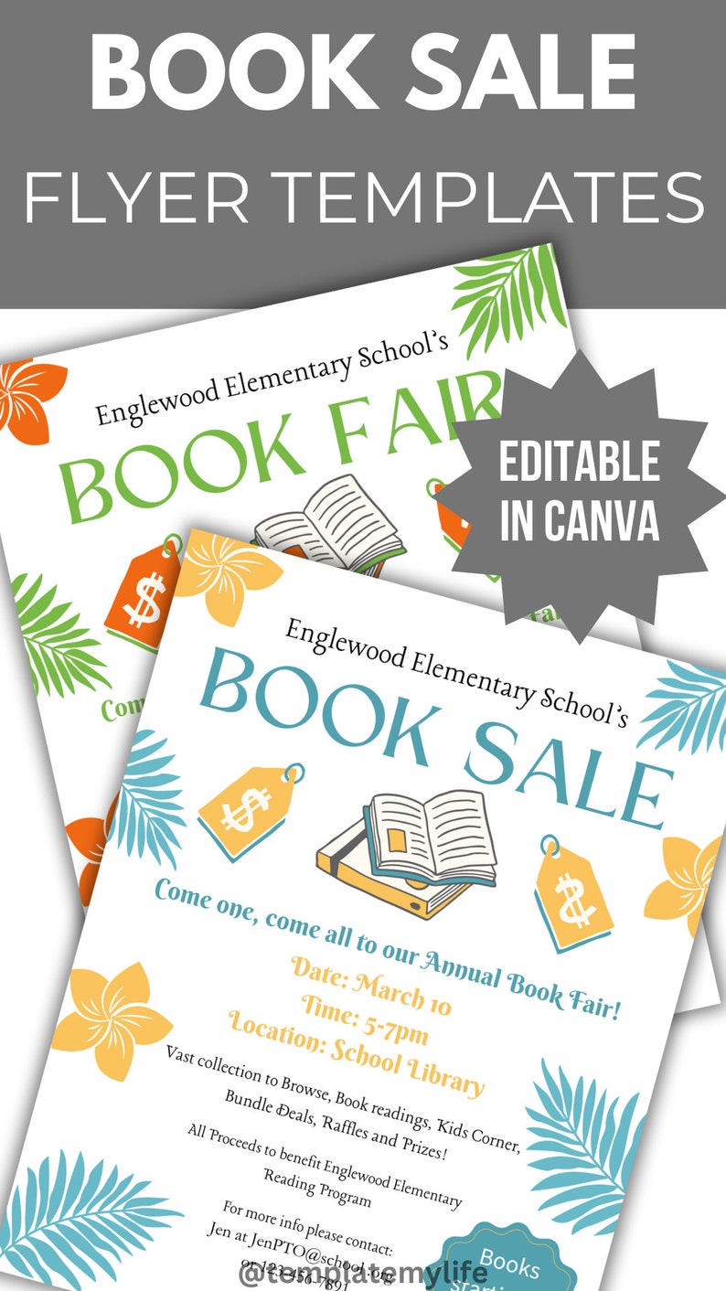 Book Sale Flyer Template Library Book Sale Flyer Summer Fundraising ...