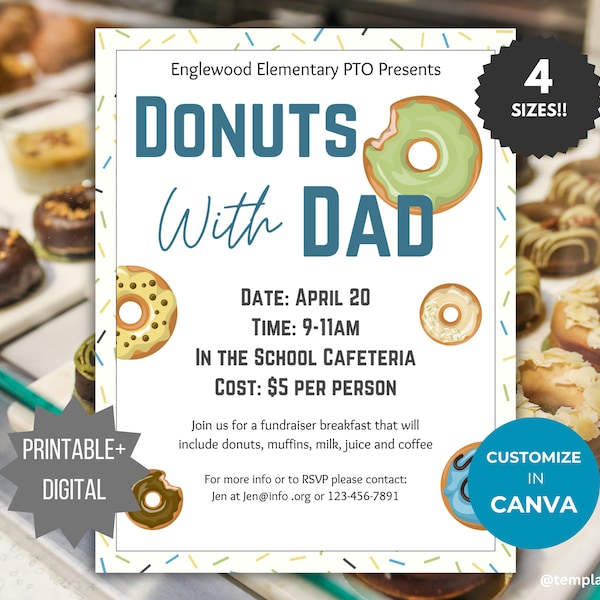 Donuts With Dad Banner - Etsy