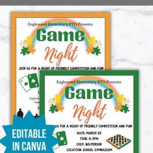 March Game Night Church Flyer Fundraiser Template Business Event Flyer ...