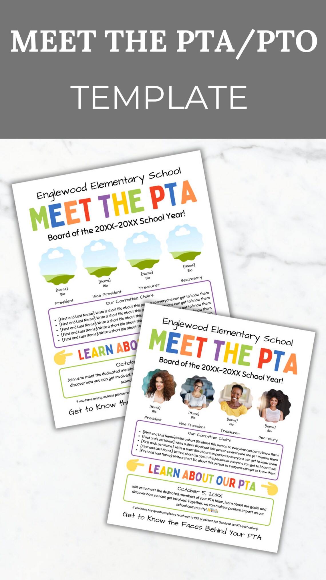 Meet the PTA Flyer Meet the PTO Template Meet the Pto Board - Etsy UK