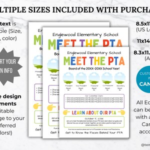 Meet the PTA Flyer Meet the PTO Template Meet the Pto Board Handout ...