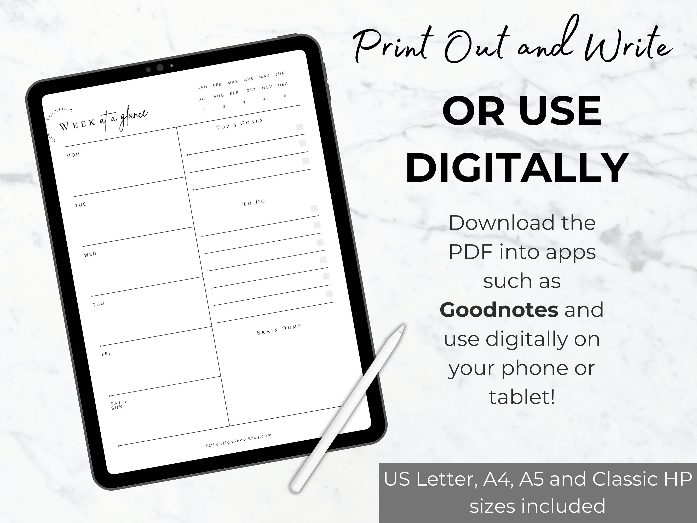 Brain Dump Planner Printable Brain Dump Journal Page Task Tracker Daily ...