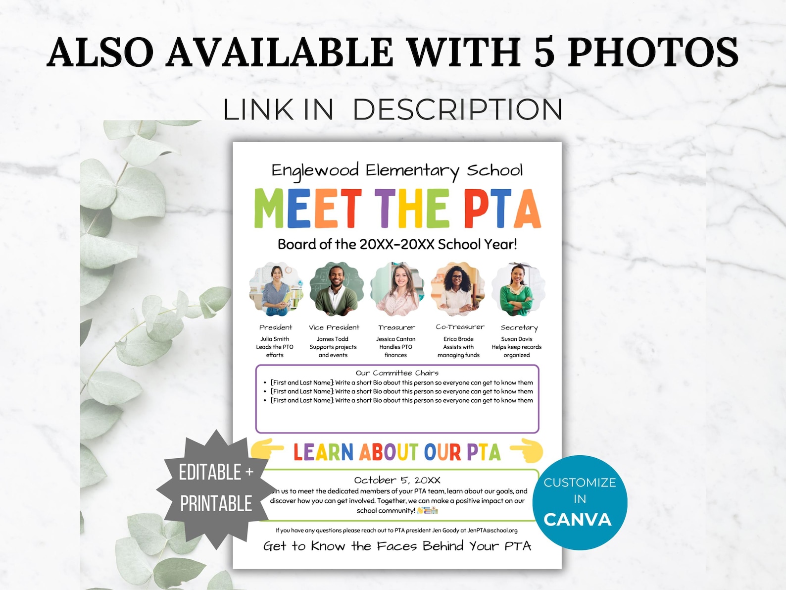 Meet the PTA Flyer Meet the PTO Template Meet the Pto Board Handout ...