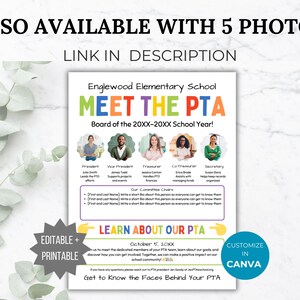 Meet the PTA Flyer Meet the PTO Template Meet the Pto Board Handout ...