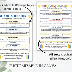 Why Join PTA Flyer Why Join PTO Flyer Editable Pto Template Pta ...