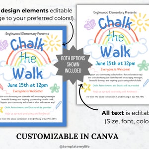 Chalk the Walk Flyer Template Staff Appreciation Event Poster Community ...