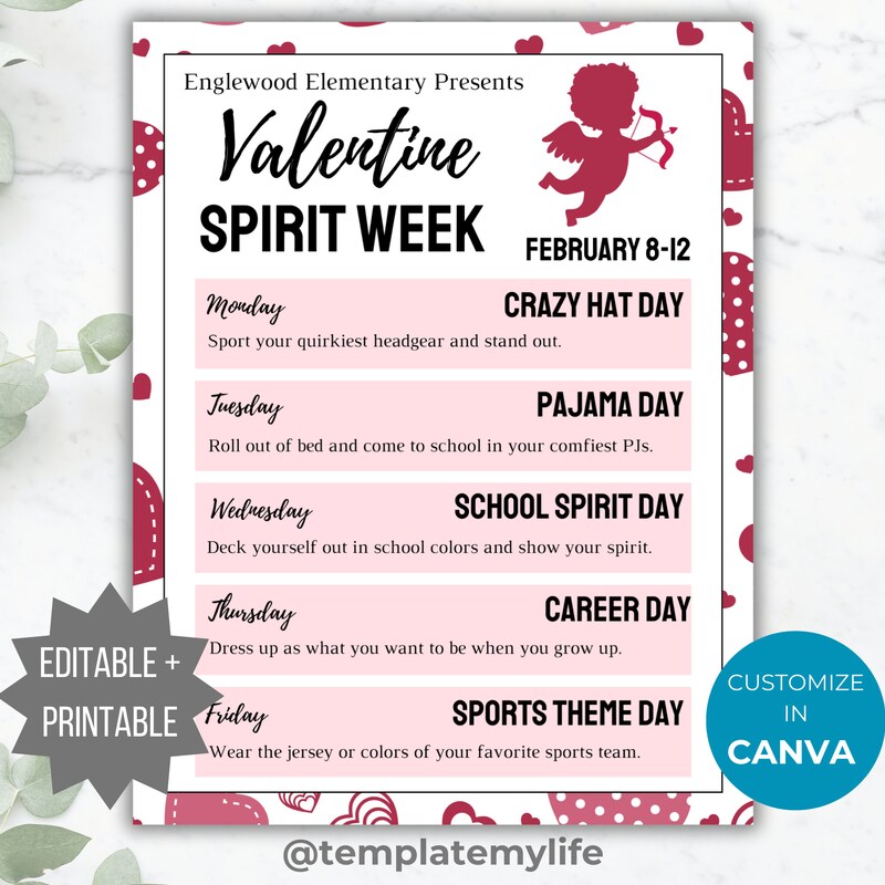 February Spirit Week - Etsy