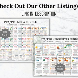 PTA Fall Newsletter Flyer Printable PTO School Newsletter Flyer ...