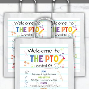 Welcome to the PTO Survival Kit Template Join the PTA Gift Bag ...