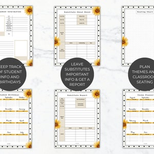 Class Planner Printable Teacher Organization Planner Classroom Binder ...