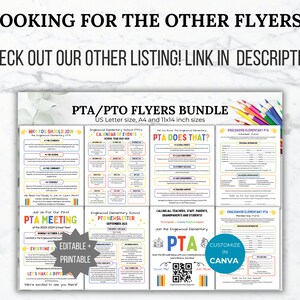 Fall PTA Meeting Flyer Printable PTO Fall Meeting Flyer Editable ...