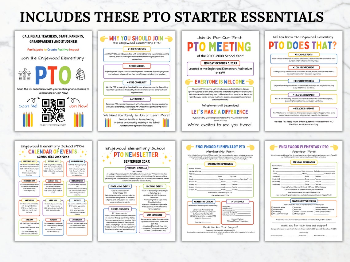 Editable PTA Flyer Bundle PTA Hand Out Templates Why Join the Pta ...