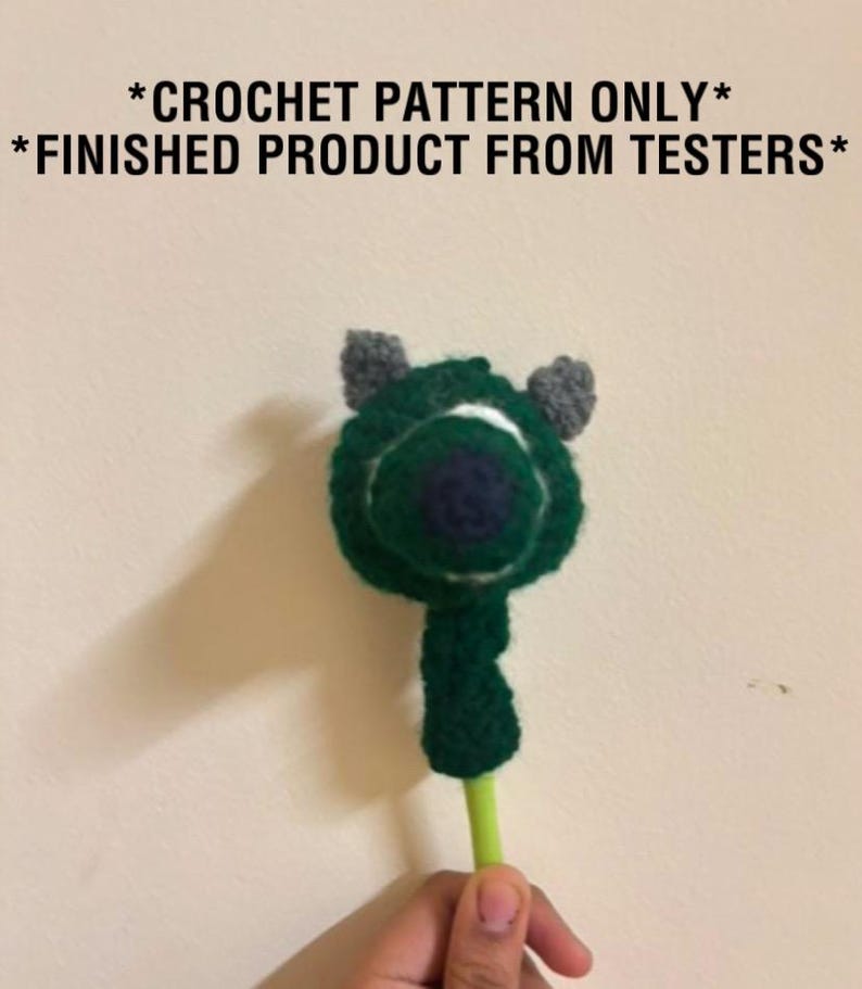 Cyclops Pencil Topper/cake Topper Crochet Pattern. 2 in 1 Pattern ...
