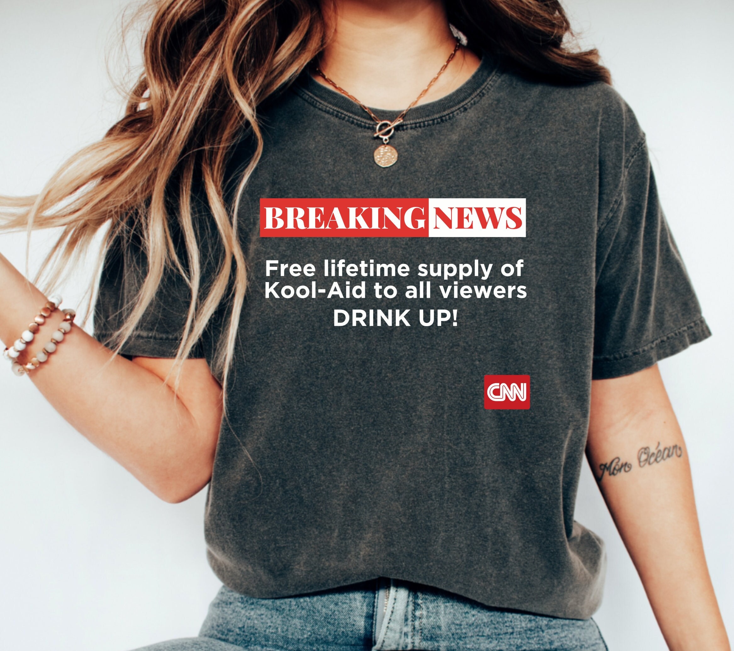 CNN Shirt, Fake News Shirt, Breaking Noose Shirt, Dont Drink the Kool Aid Shirt, Fox News Shirt ...